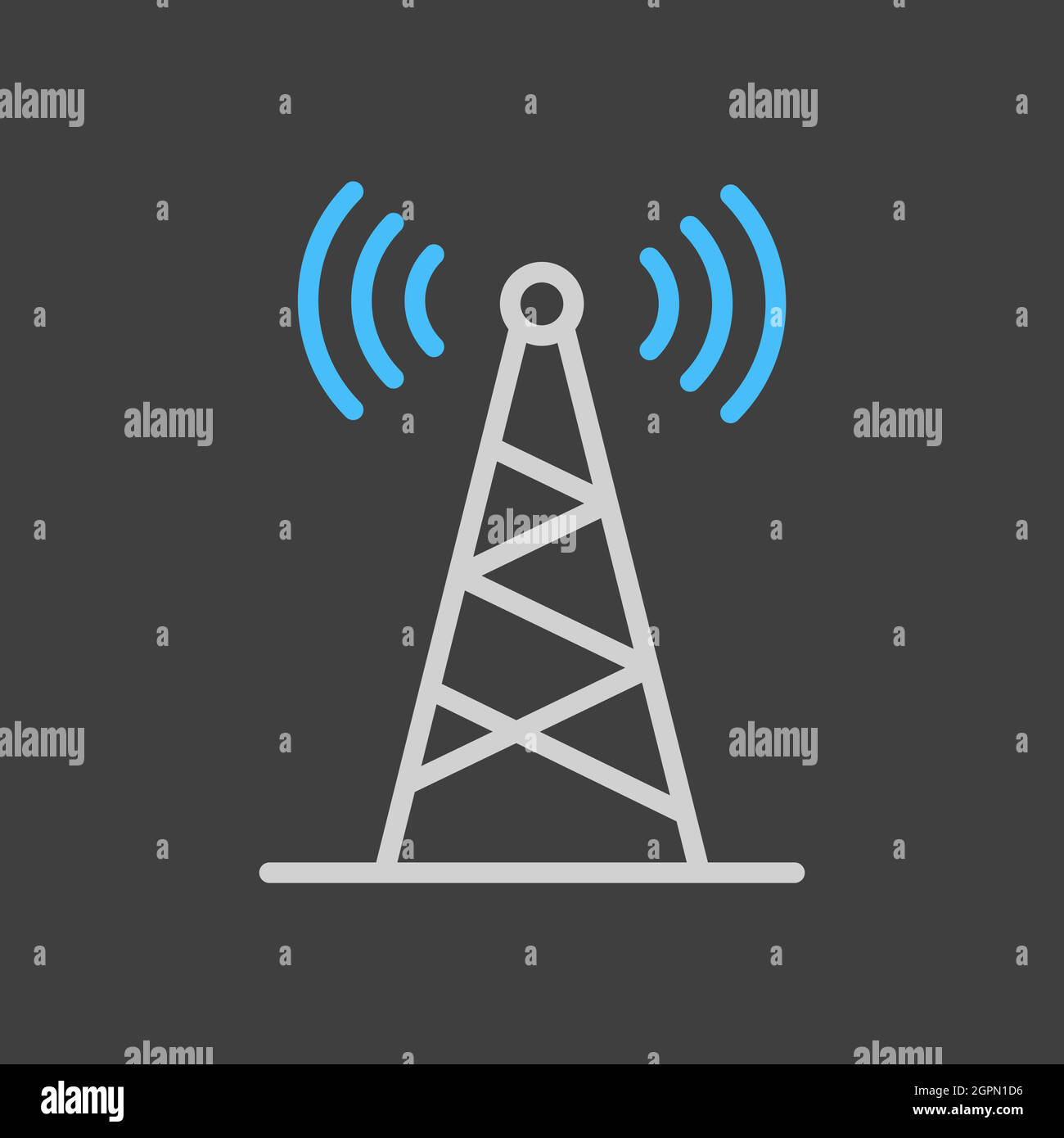 Transmission tower on background Stock Vector Images - Alamy