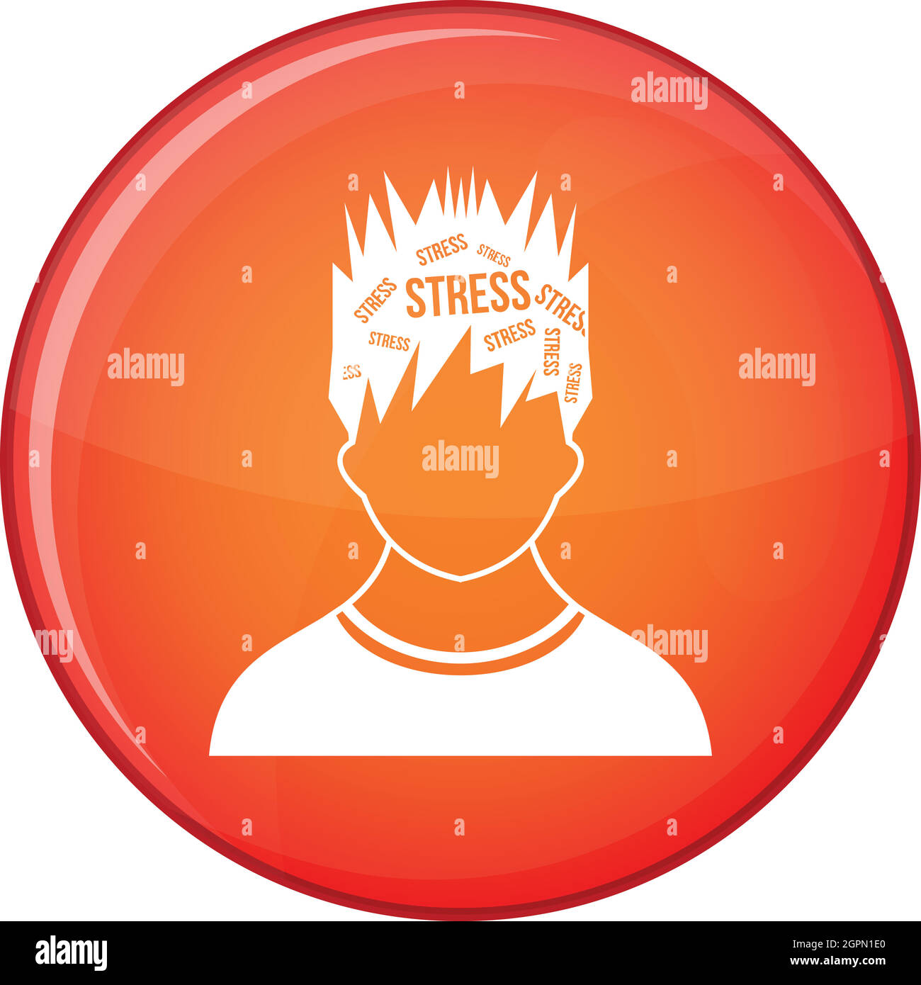 Young stressed tired man Stock Vector Images - Alamy