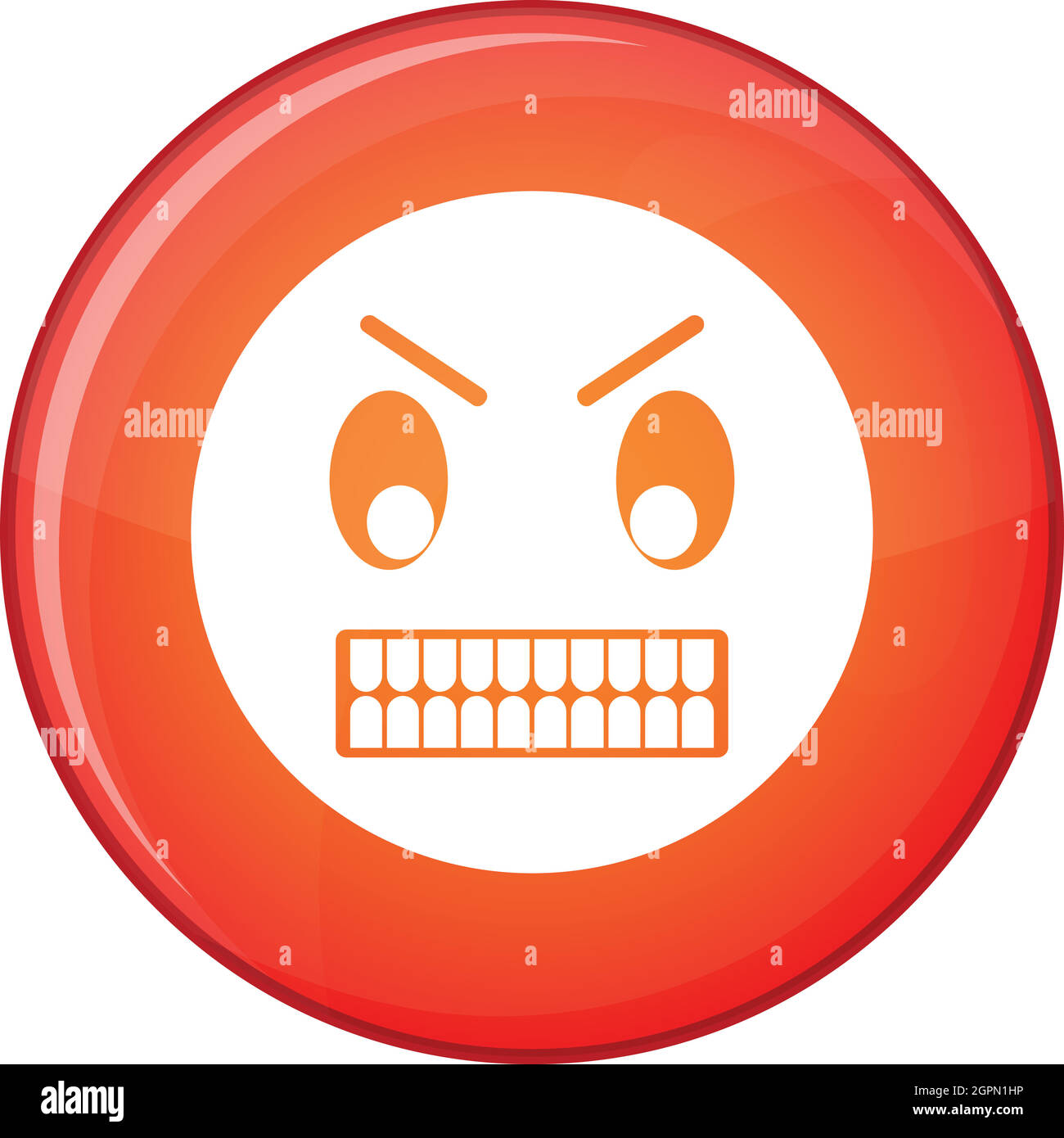 Angry emoticon, flat style Stock Vector Image & Art - Alamy