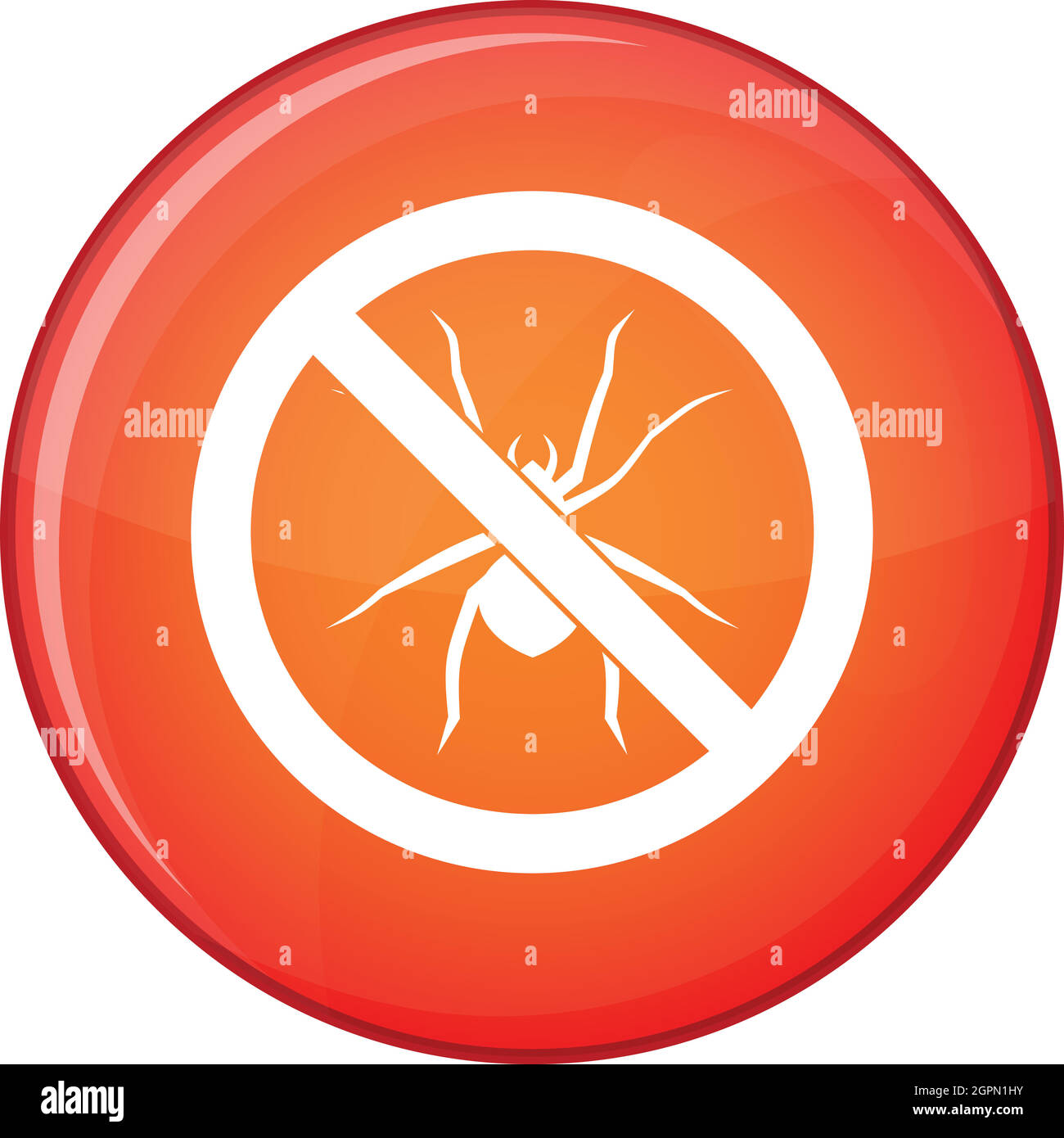 No spider sign icon, flat style Stock Vector Image & Art - Alamy