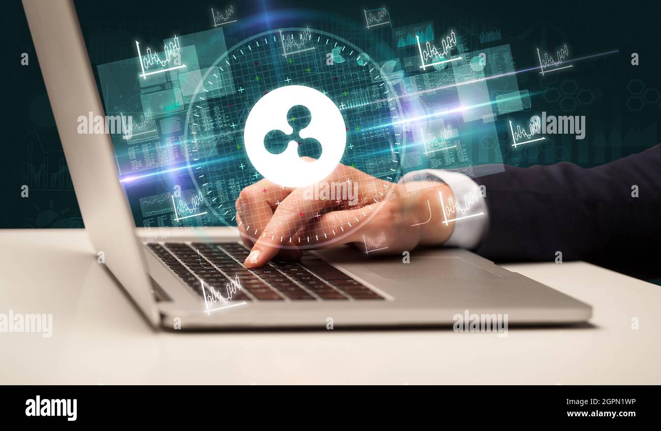 business hand working in stock market Stock Photo - Alamy
