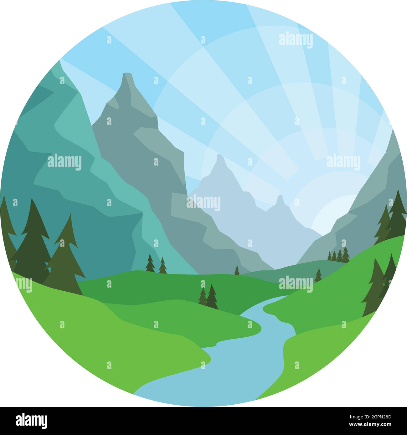 Mountain Hiker Clipart