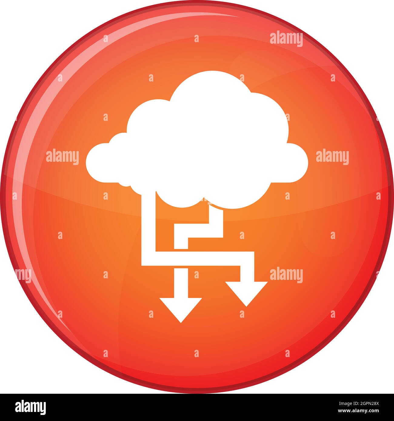 Cloud computing flat white Stock Vector Images - Alamy