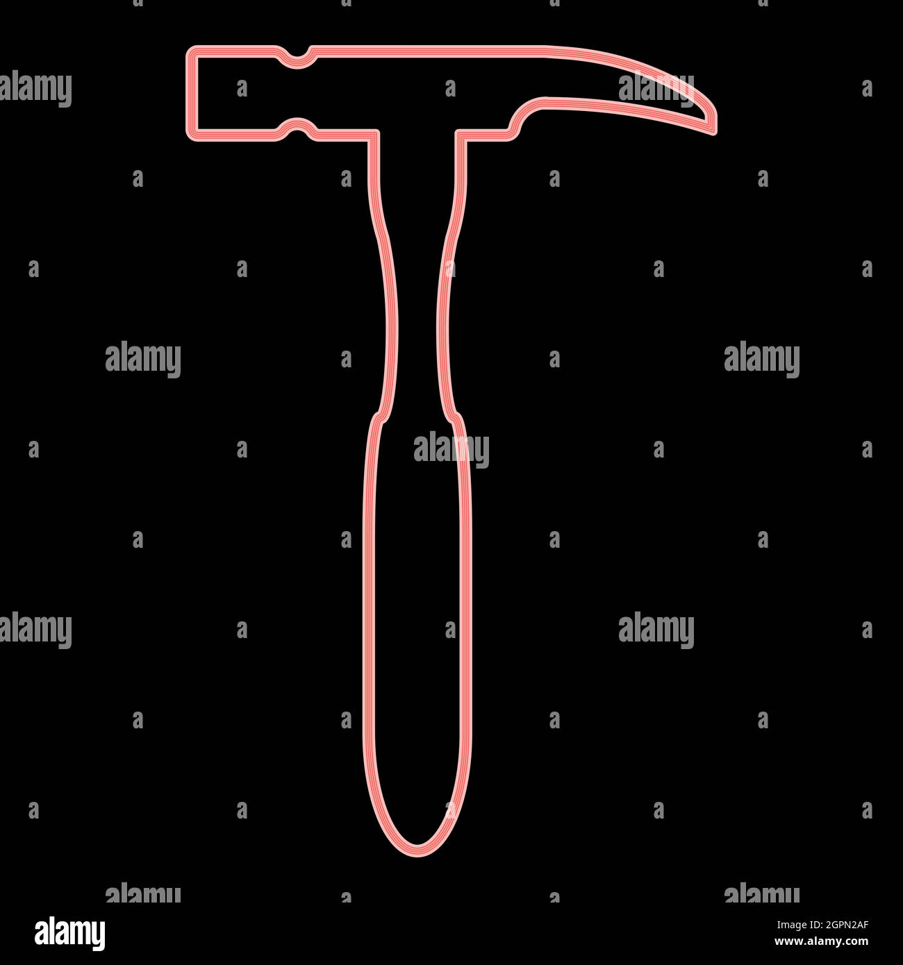 Neon hummer the red color vector illustration flat style image Stock ...