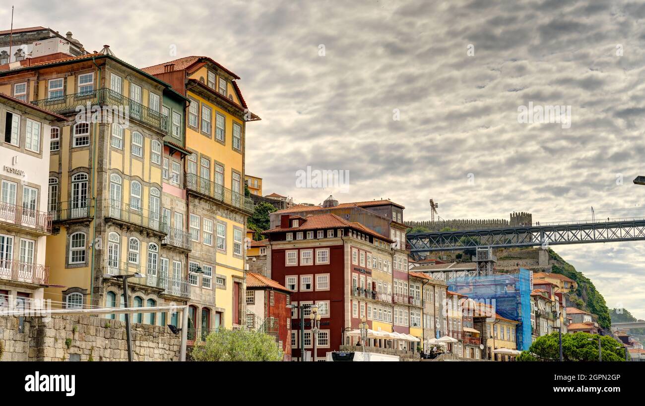 Porto landmarks, Portugal, HDR Image Stock Photo - Alamy
