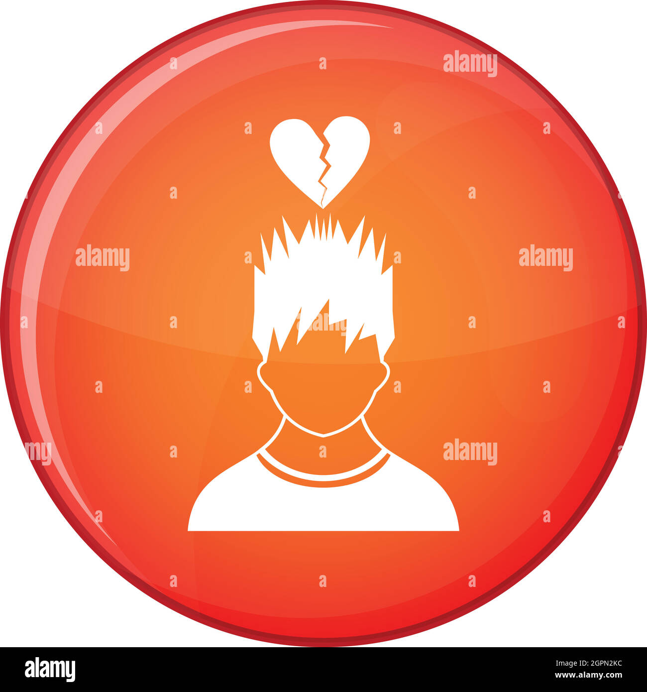 Man broken heart Stock Vector Images - Alamy