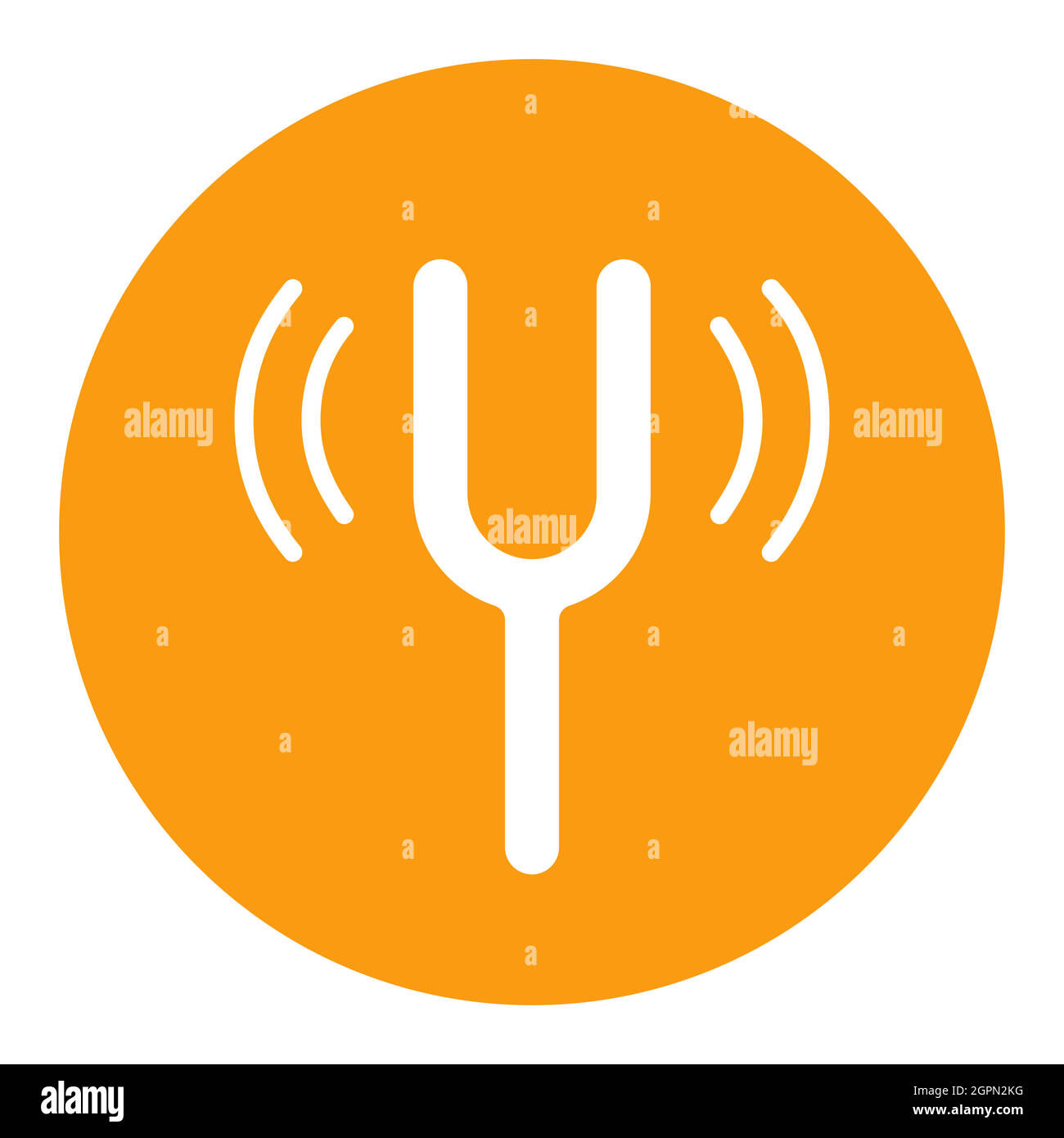 Tuning fork vector flat white glyph icon Stock Vector Image & Art - Alamy
