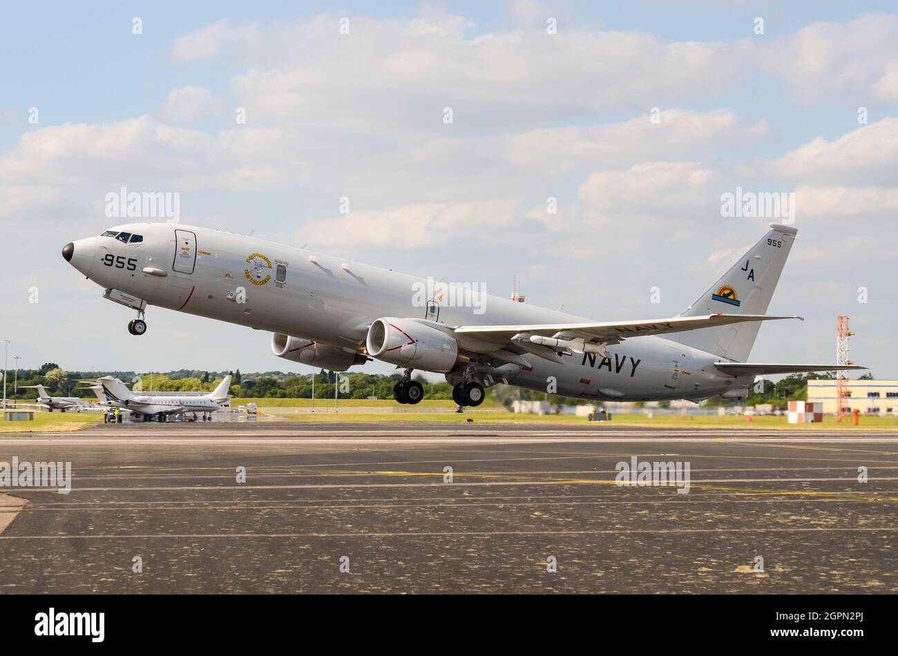 US Navy Boeing P-8 Poseidon military aircraft developed for the United ...