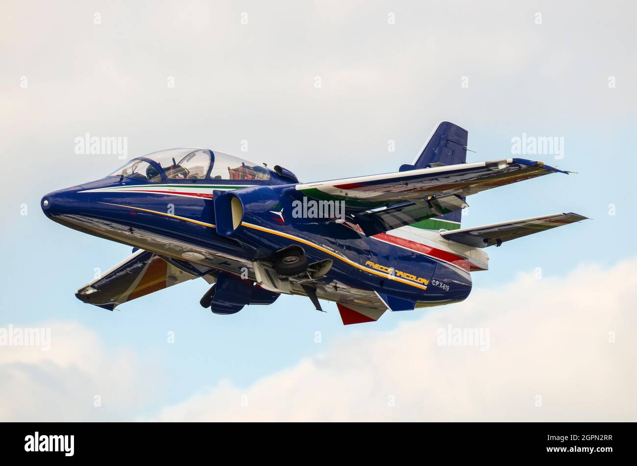 Aermacchi M 345 advanced military jet trainer plane in Frecce Tricolori ...