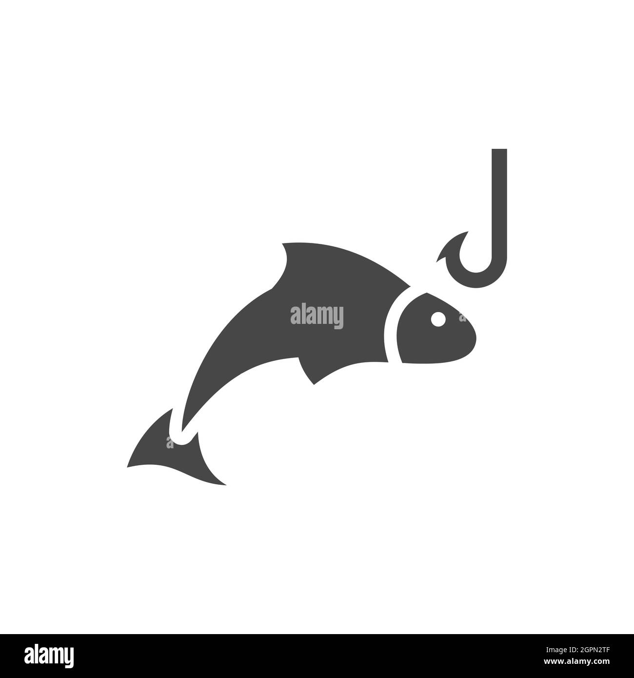 Fish hook vector Black and White Stock Photos & Images - Alamy