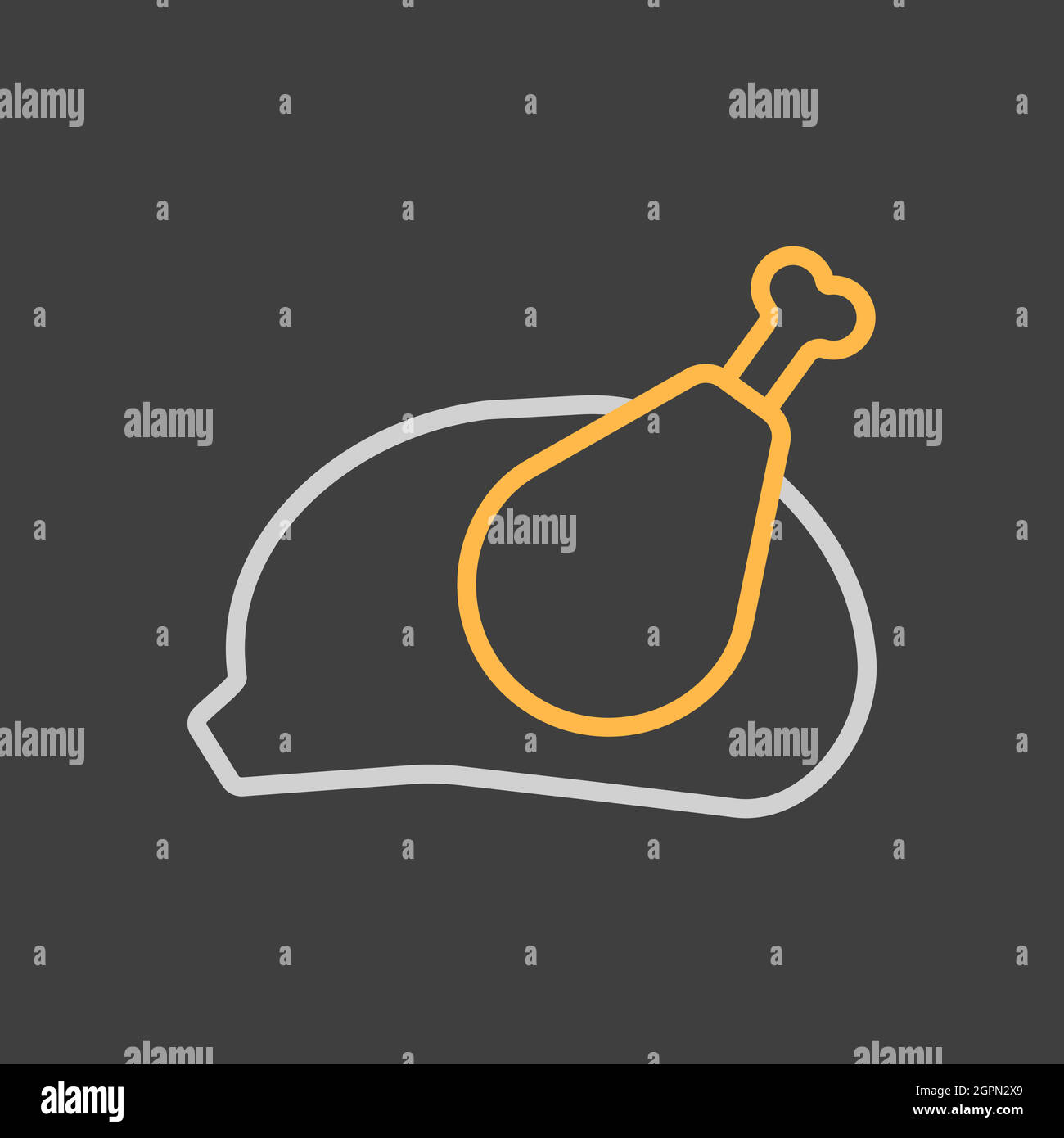 Barbecue food on dish Stock Vector Images - Alamy