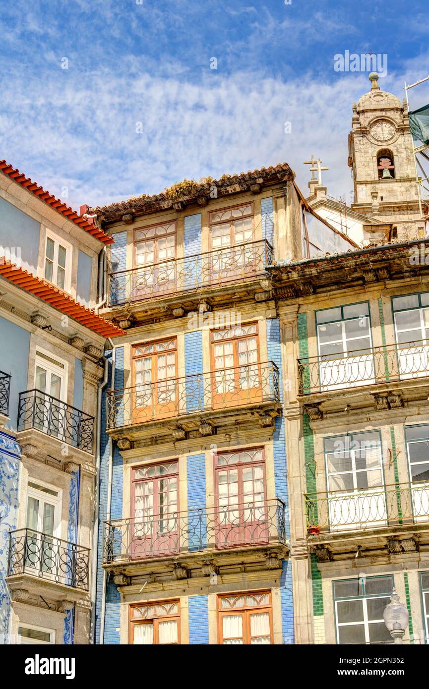 Porto landmarks, Portugal, HDR Image Stock Photo - Alamy