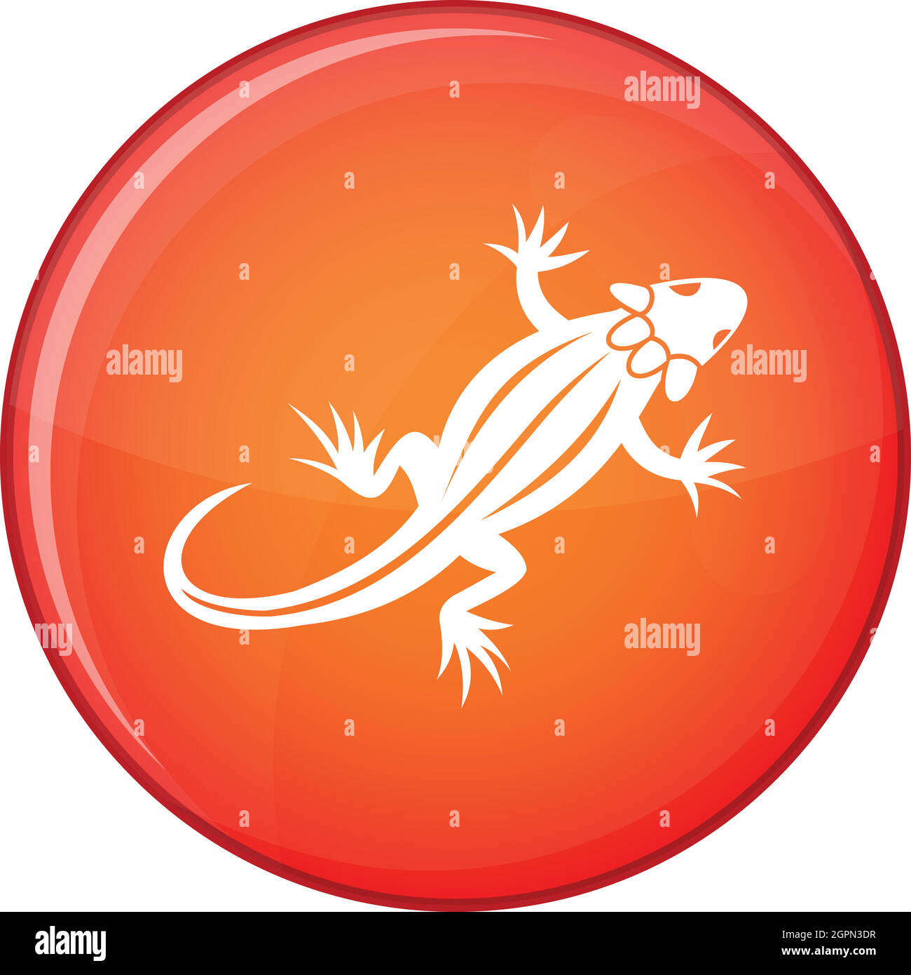 Lizard icon, flat style Stock Vector Image & Art - Alamy
