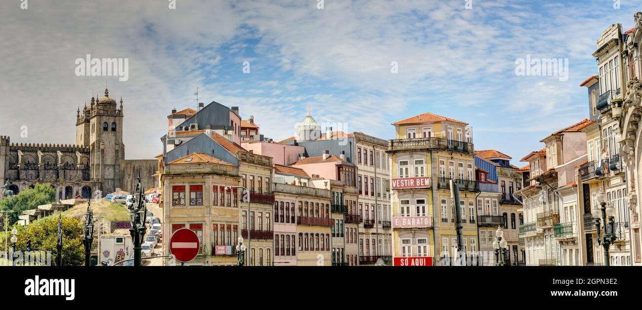 Porto landmarks, Portugal, HDR Image Stock Photo - Alamy