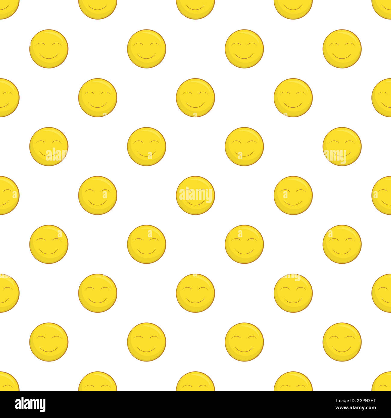 Smiley face pattern, cartoon style Stock Vector Image & Art - Alamy