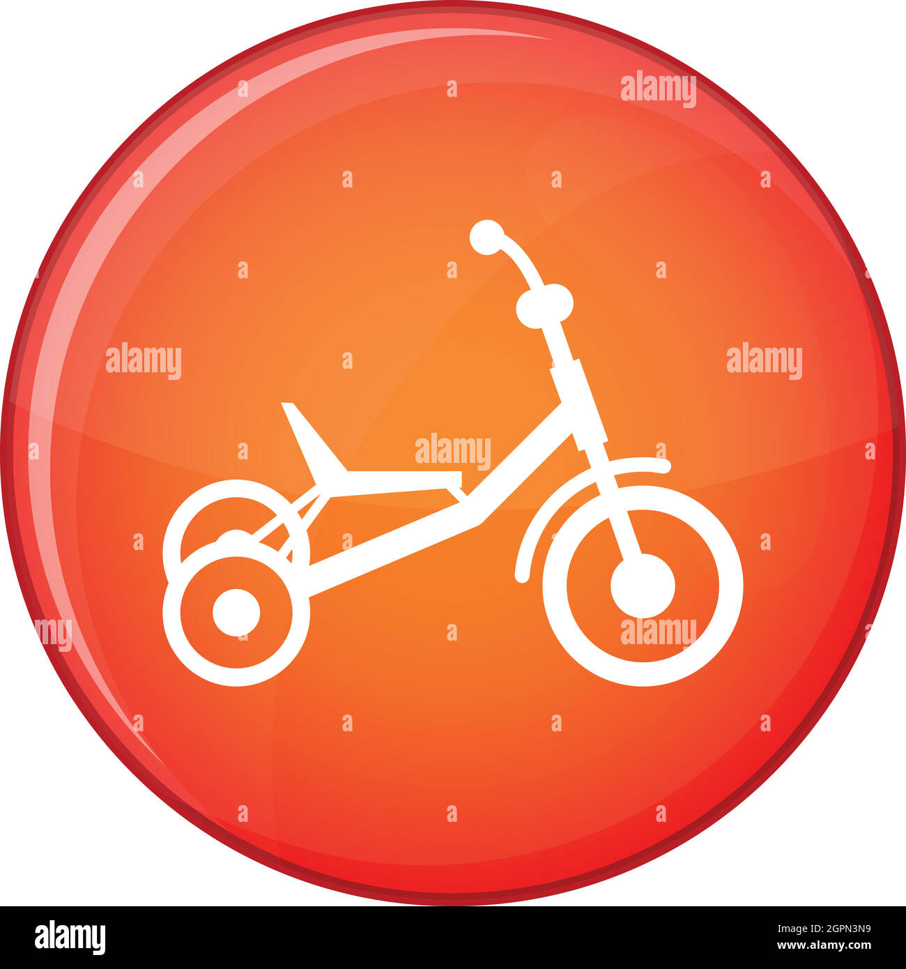 Tricycle icon, flat style Stock Vector Image & Art - Alamy