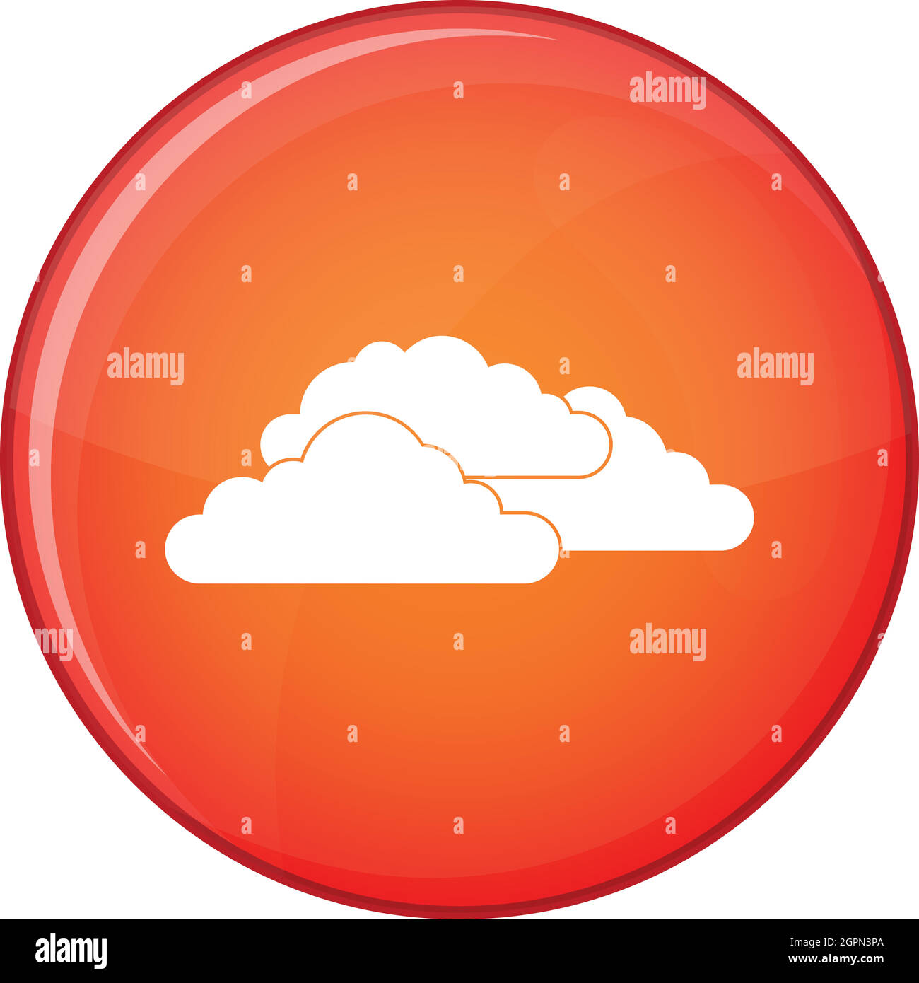 Clouds icon, flat style Stock Vector Image & Art - Alamy