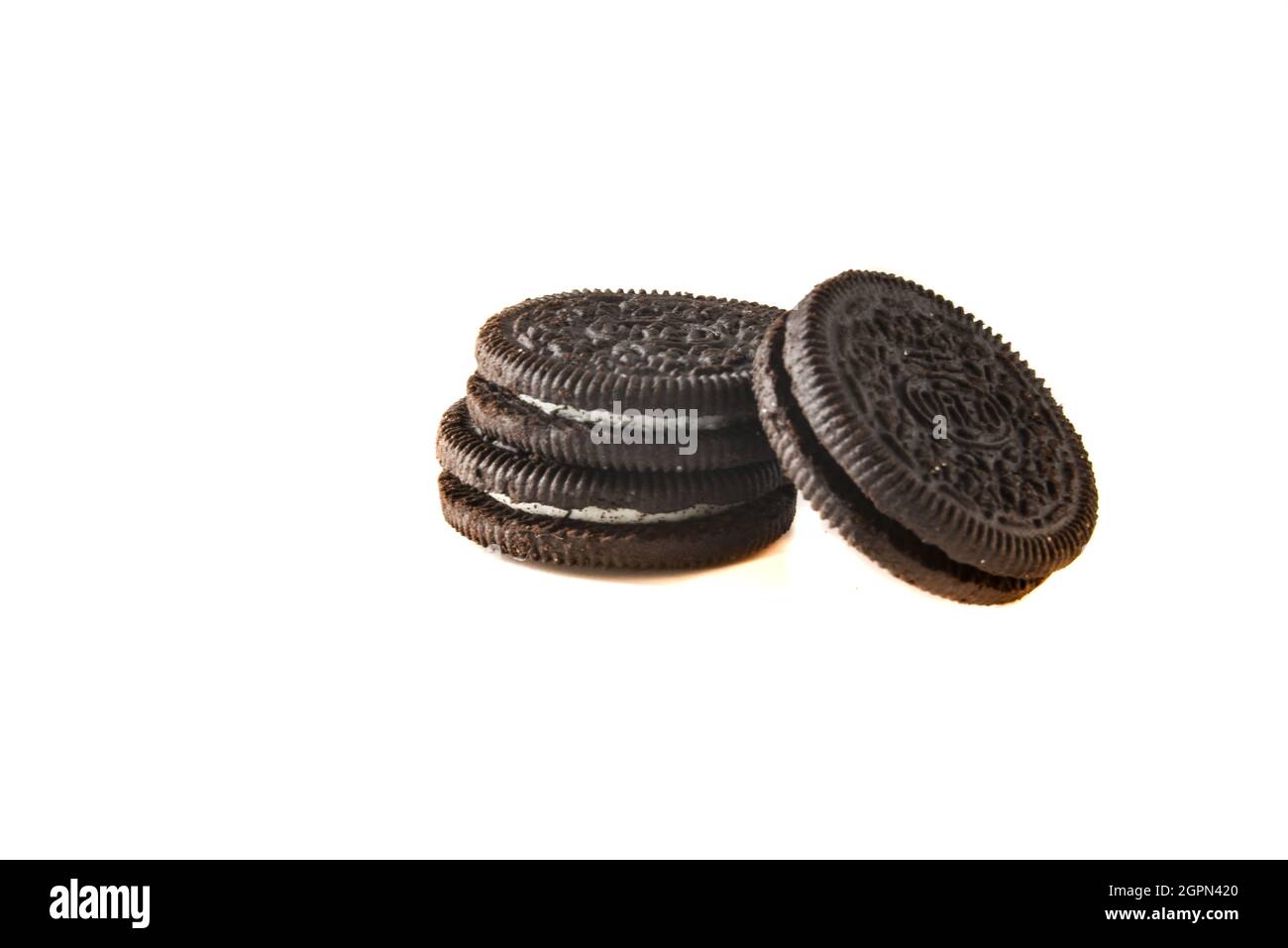 Den Helder, the Netherlands. July 2021. Isolated Oreo cookies on a ...