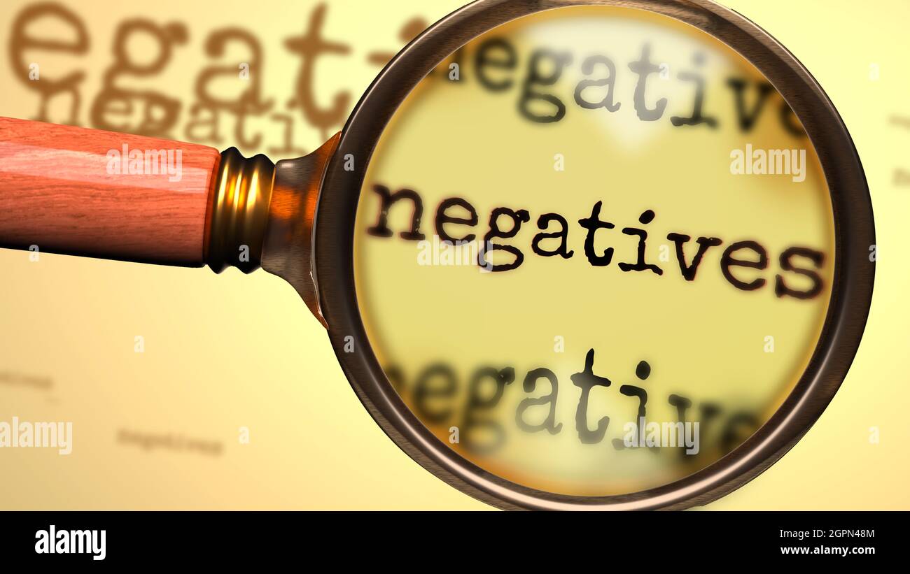 Negatives magnifying glass hi-res stock photography and images - Alamy