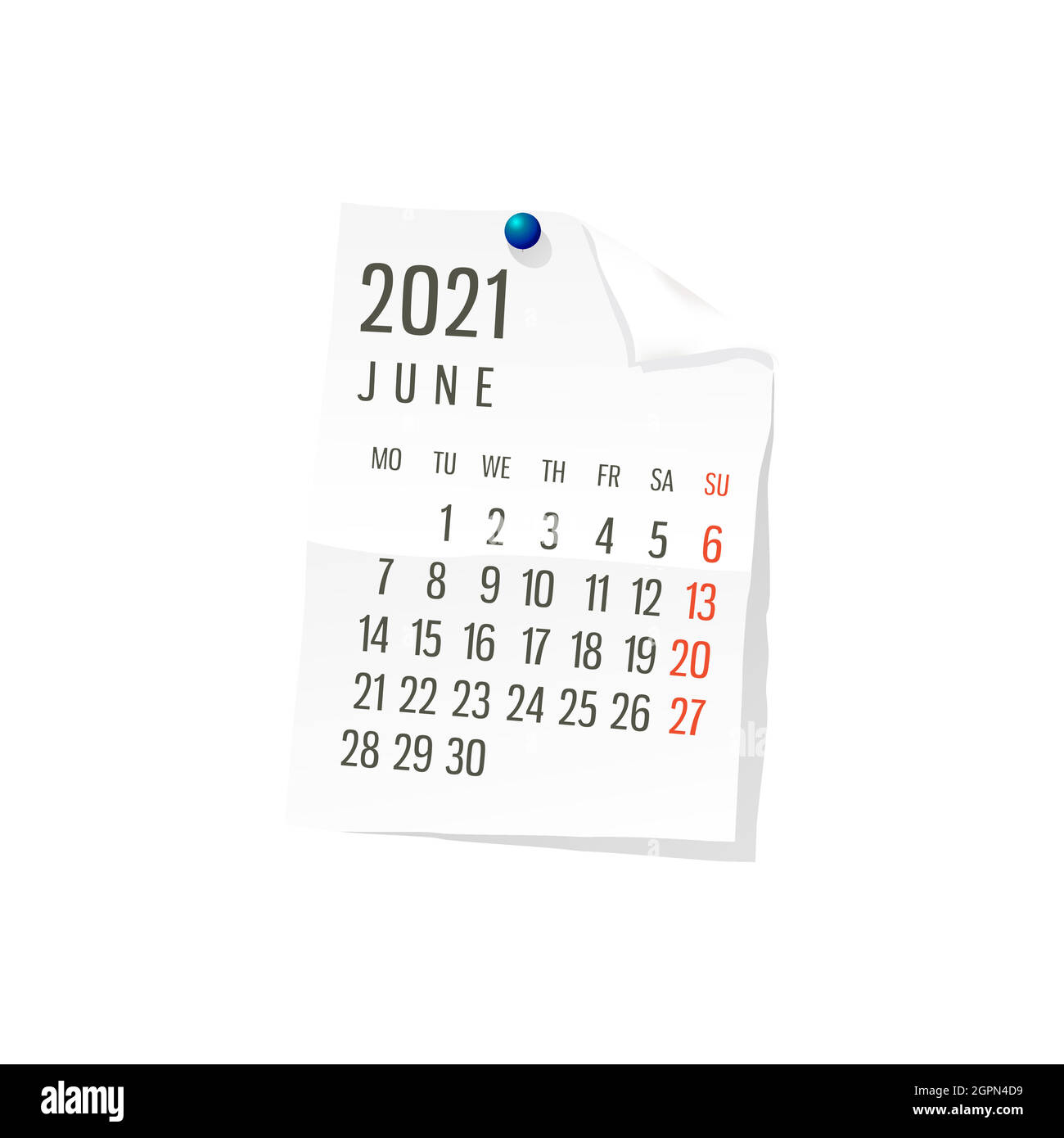 2021 June vector calendar Stock Vector Image & Art - Alamy