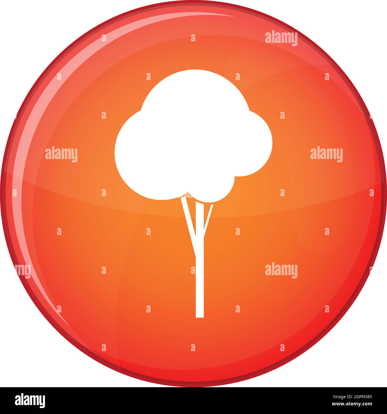Fluffy tree icon, flat style Stock Vector Image & Art - Alamy