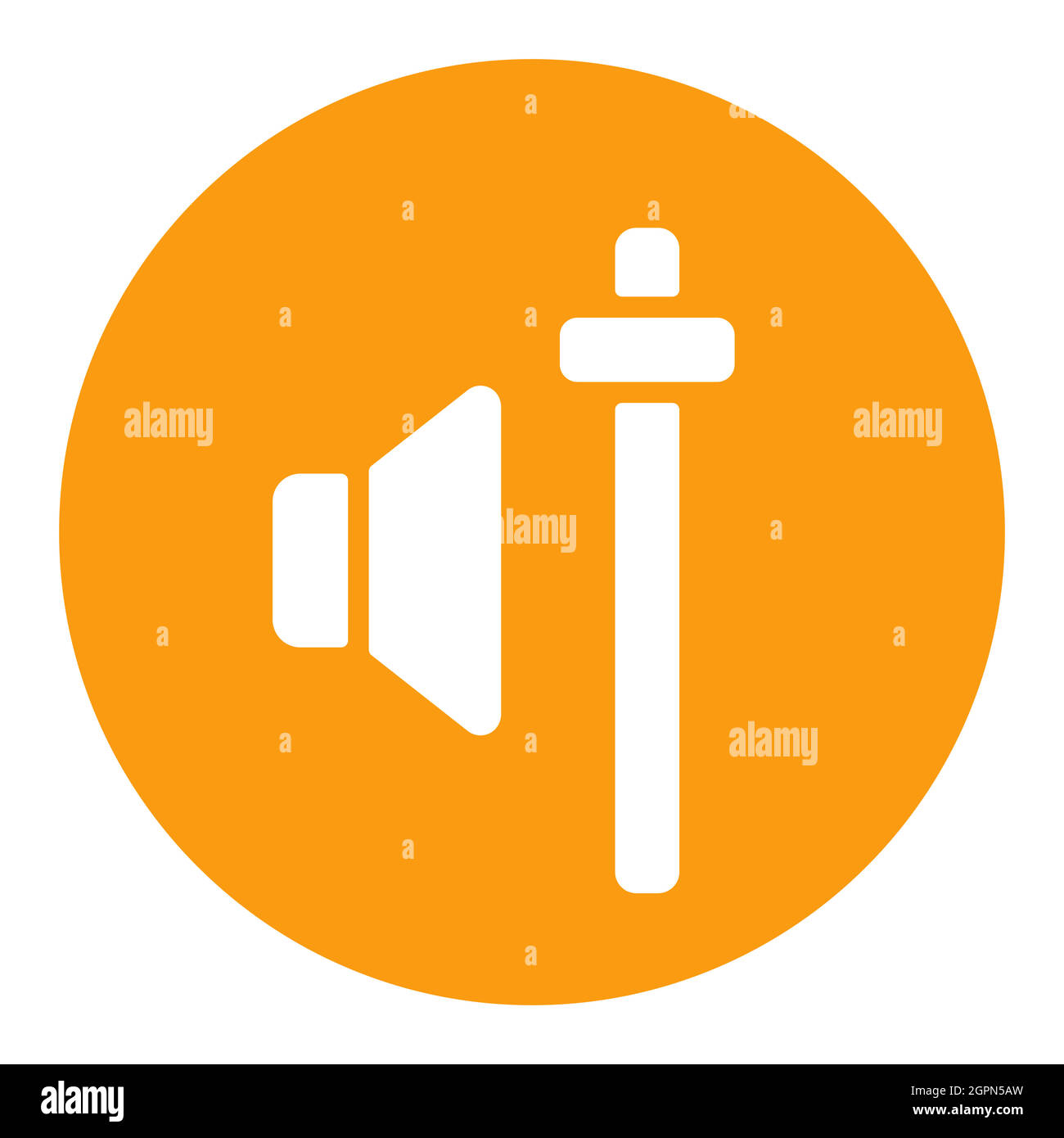 Audio volume slider control vector white glyph icon Stock Vector Image & Art - Alamy