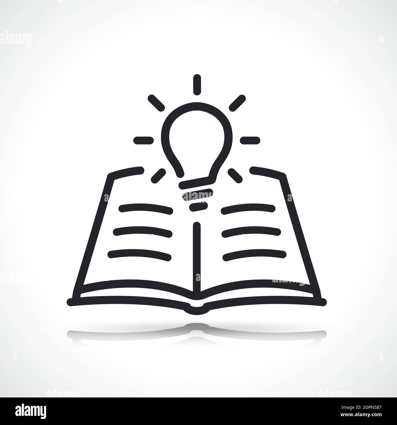 Book lightbulb vector hi-res stock photography and images - Alamy