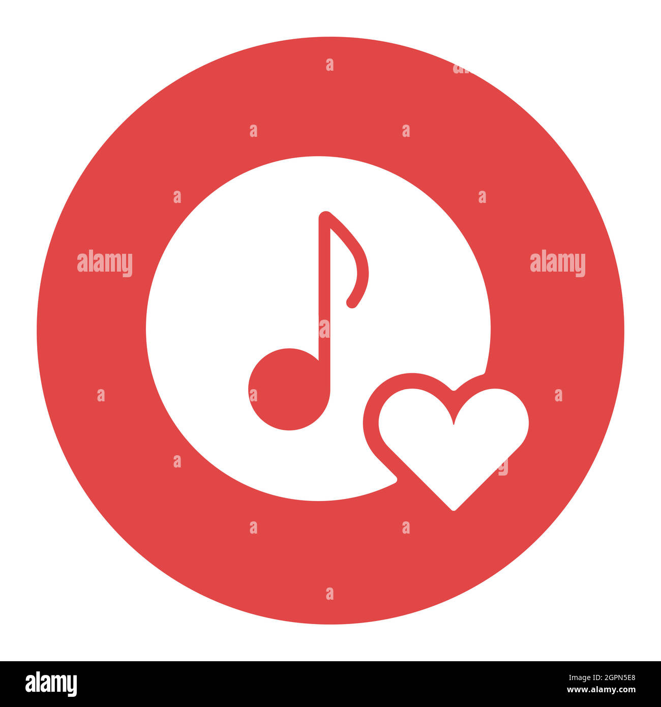 Musical note heart hi-res stock photography and images - Alamy