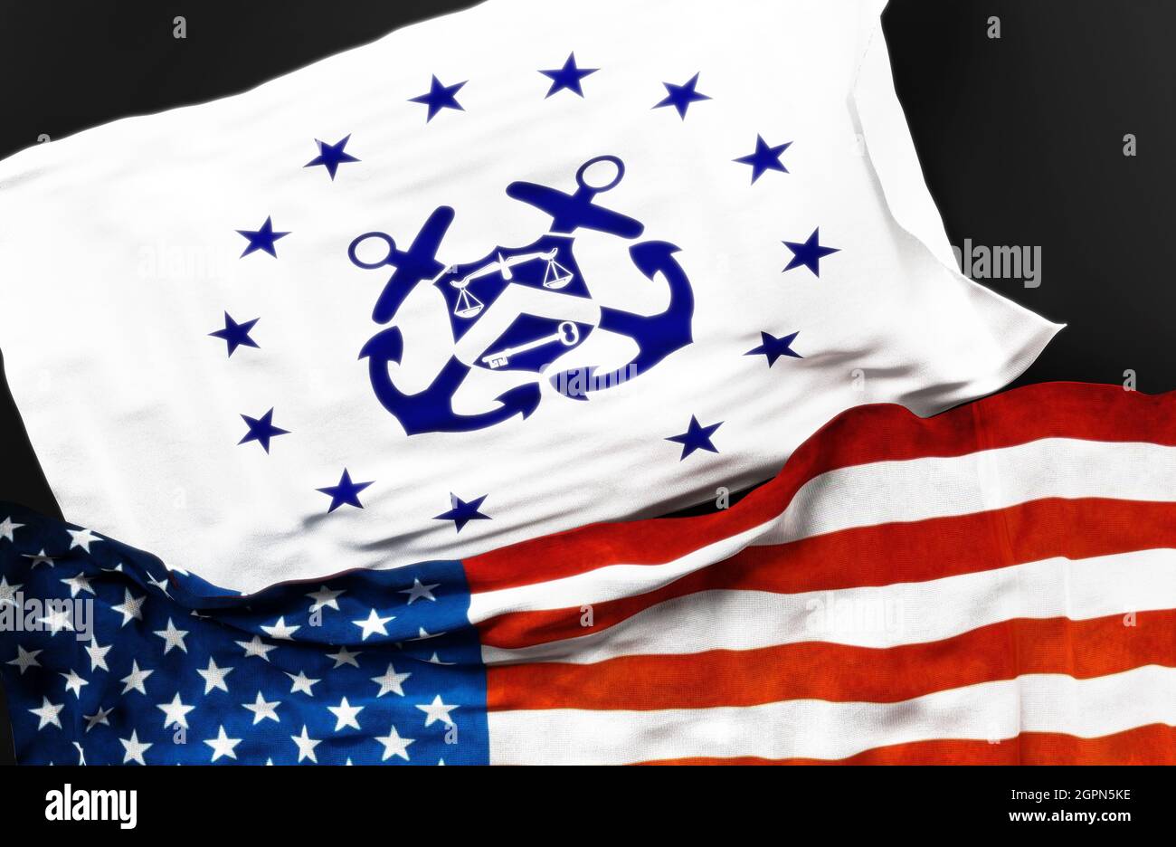 Flag of the United States Assistant Secretary of the Treasury along ...