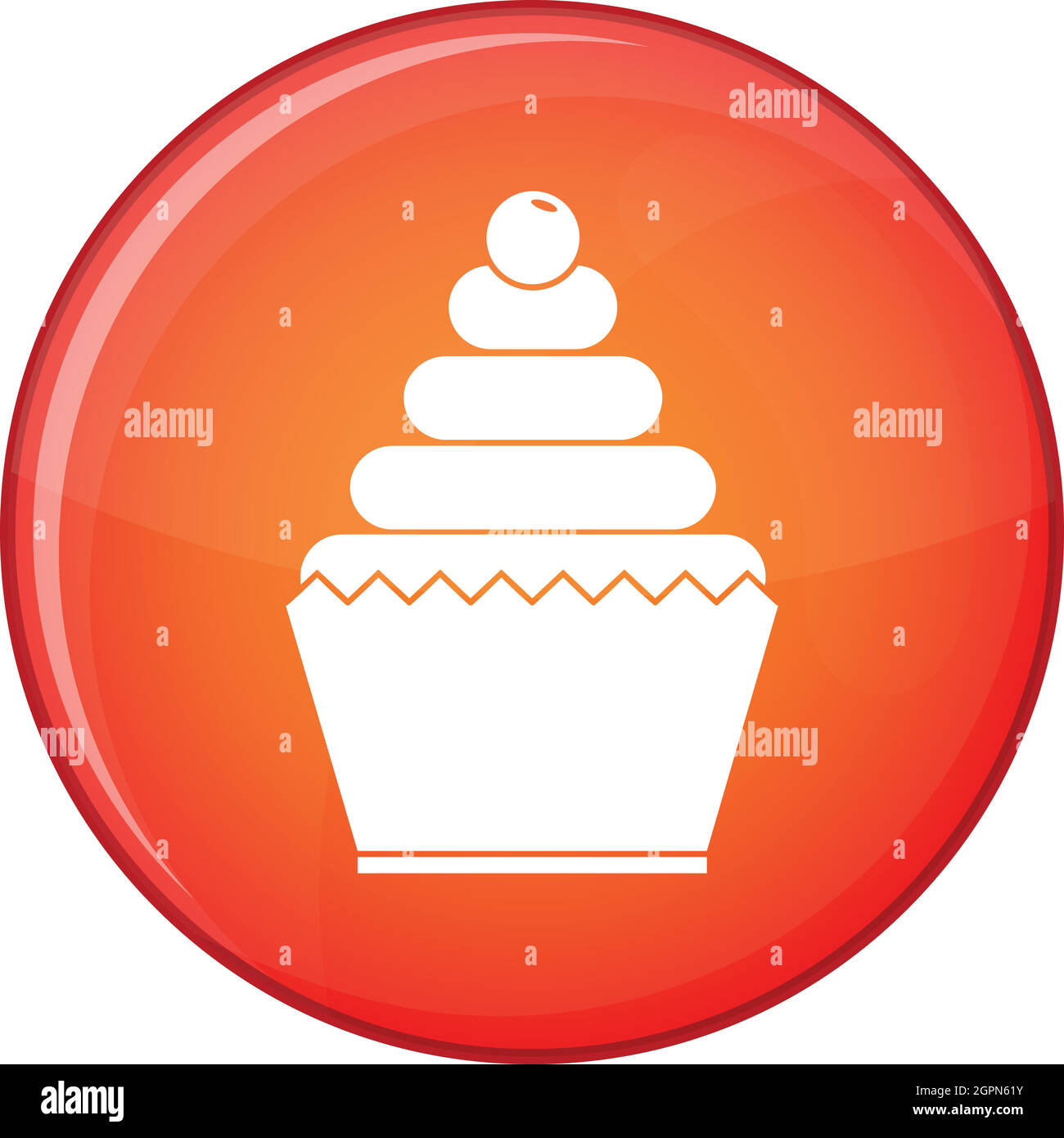 Cupcake icon, flat style Stock Vector Image & Art - Alamy
