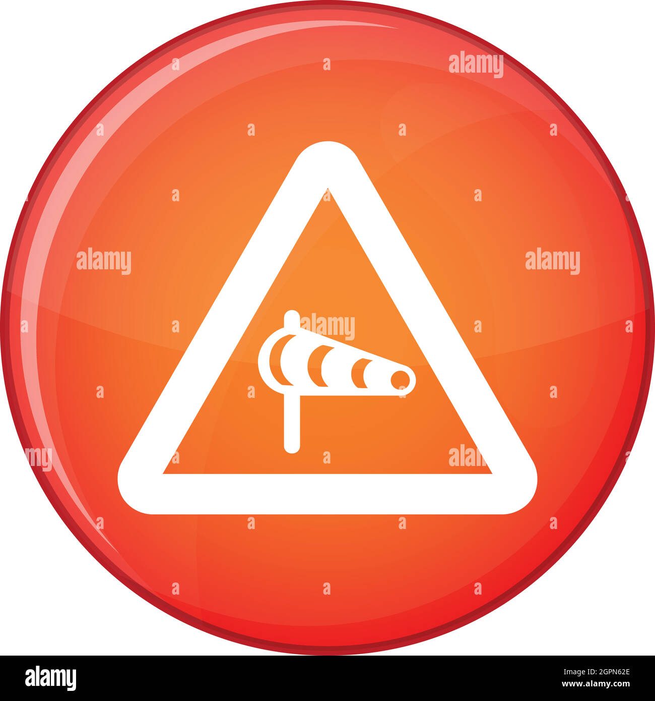 Sign warning about cross wind from the left Stock Vector Image & Art ...
