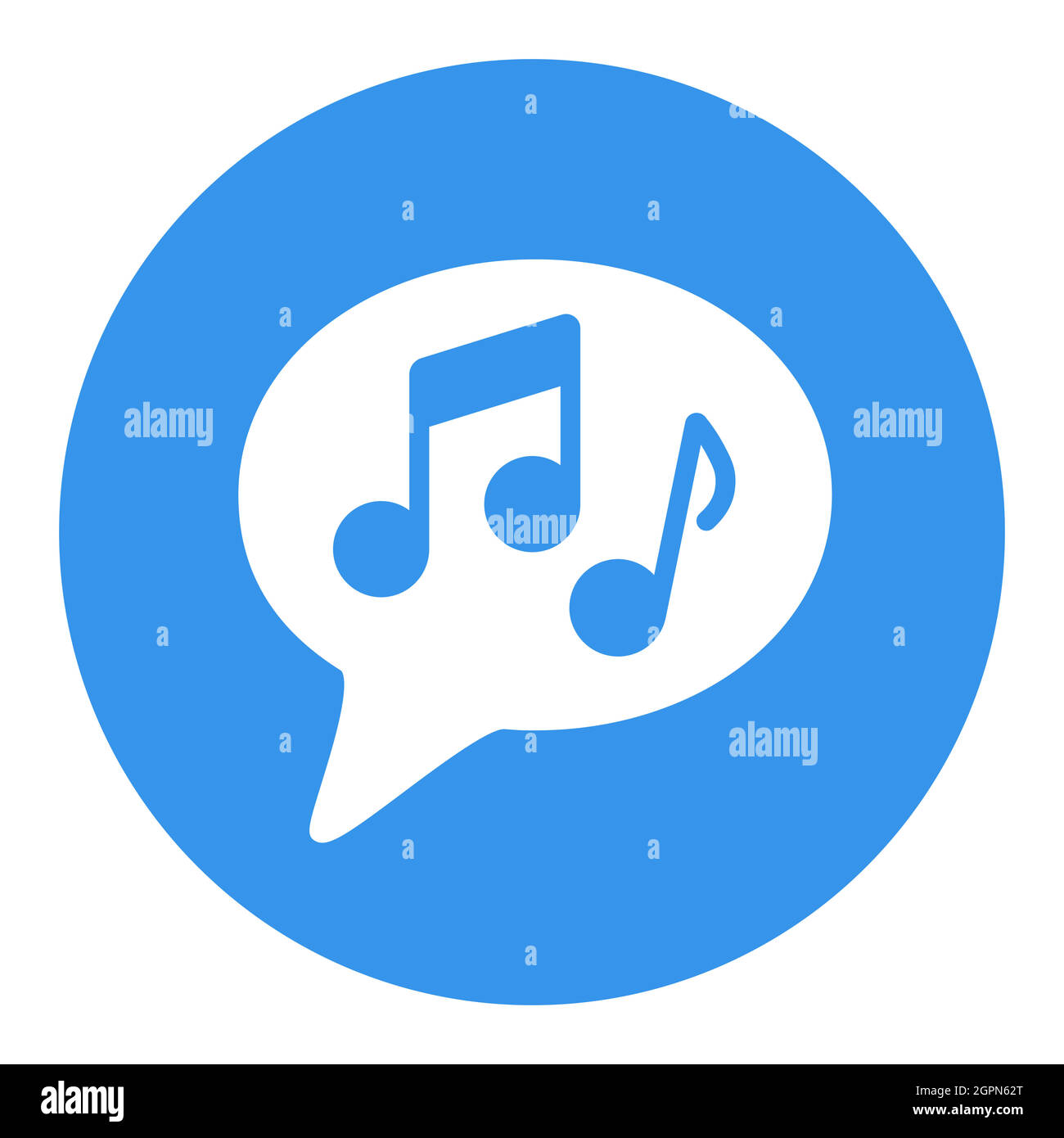 Musical note speech bubble vector white glyph icon Stock Vector Image ...