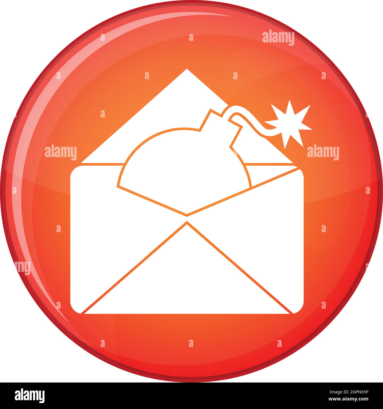 Envelope with bomb icon, flat style Stock Vector Image & Art - Alamy