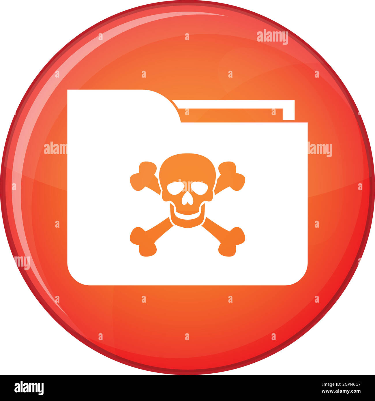 File folder with a skull icon, flat style Stock Vector Image & Art - Alamy