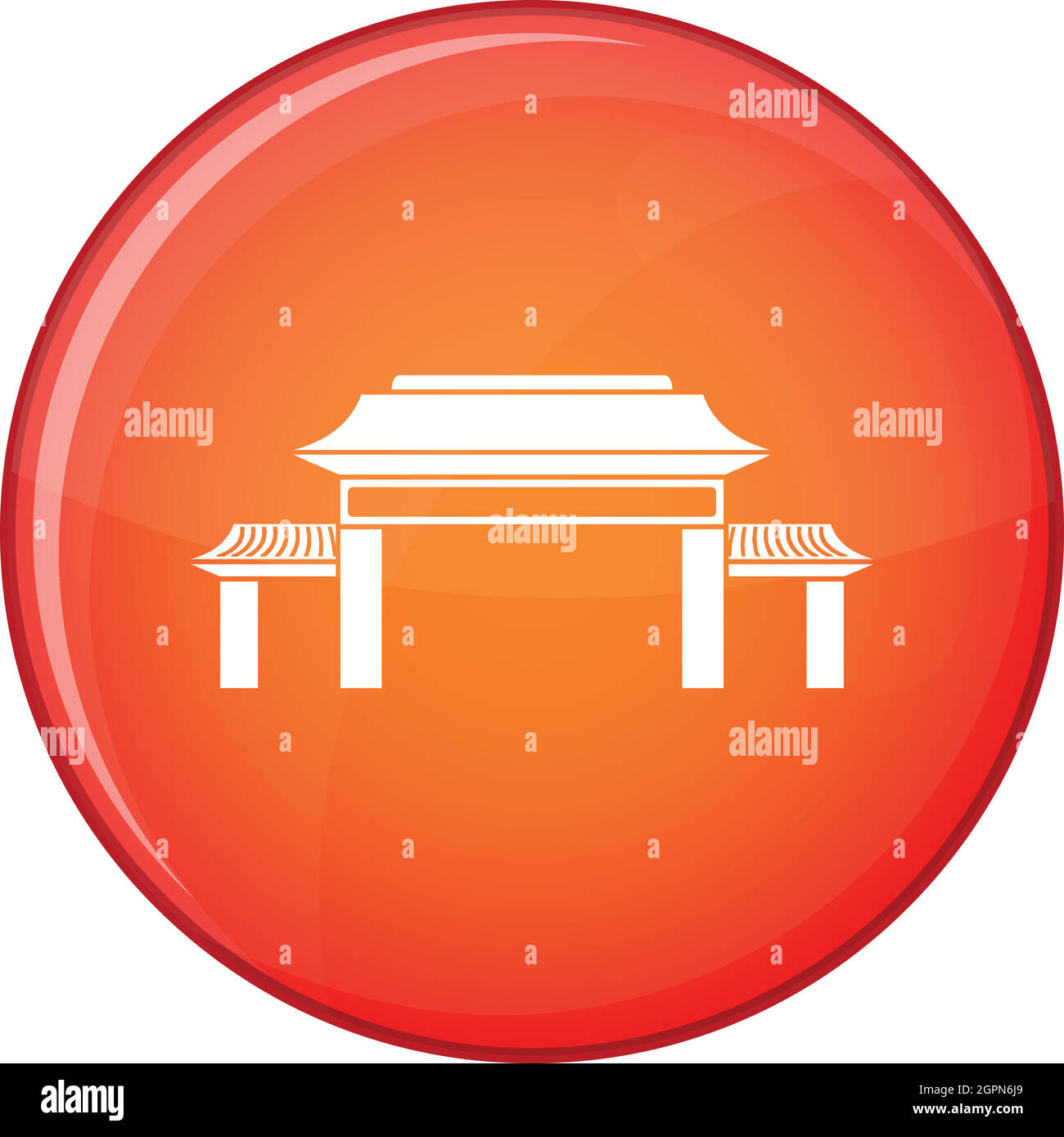 Pagoda icon, flat style Stock Vector Image & Art - Alamy