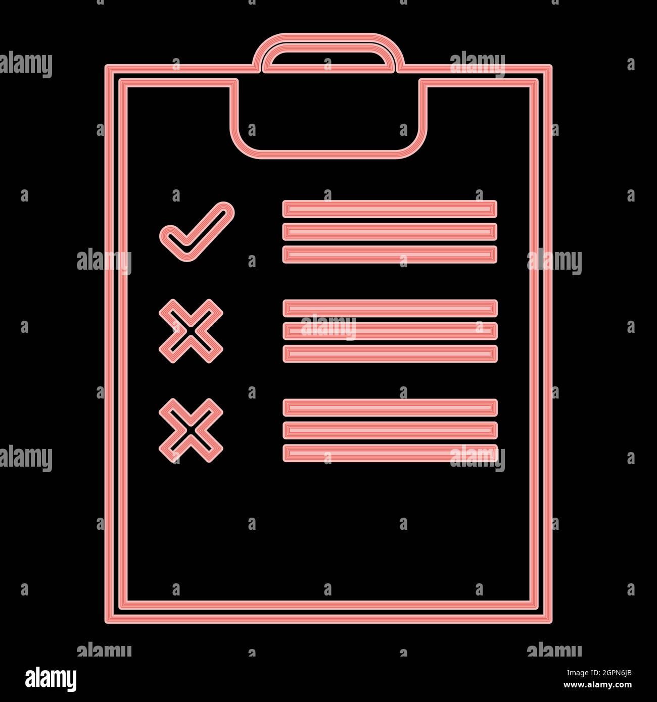 Neon pad the red color vector illustration flat style image Stock ...