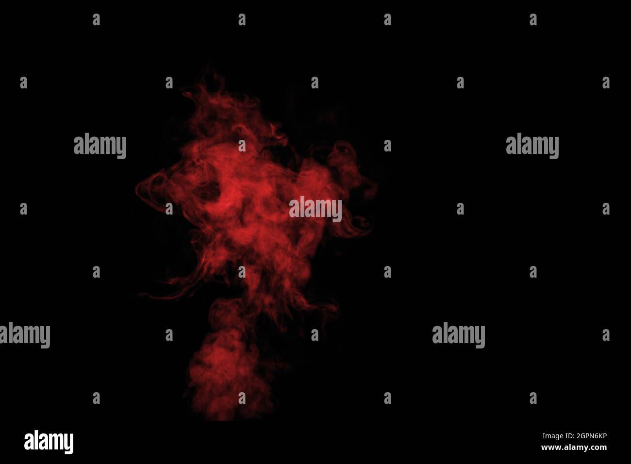 Colored red steam, smoke on a black background to superimpose on your ...