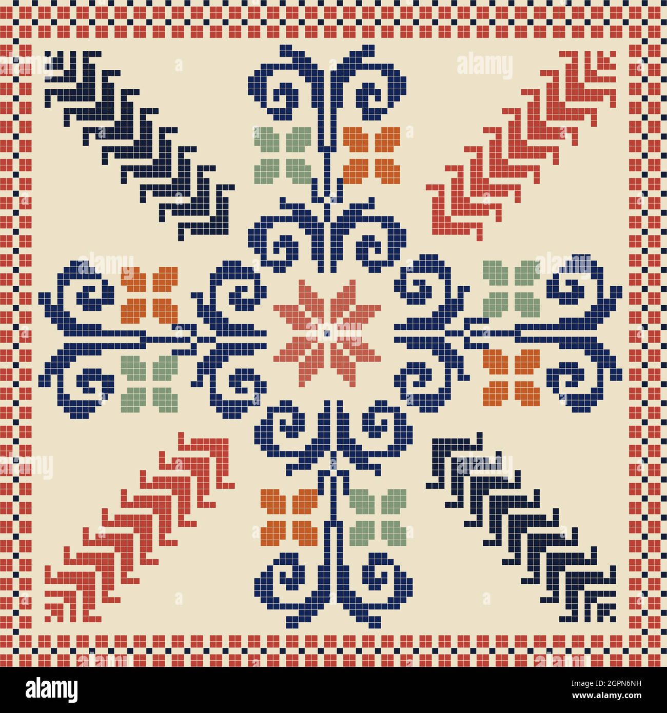 Palestinian embroidery pattern Stock Vector Image & Art - Alamy