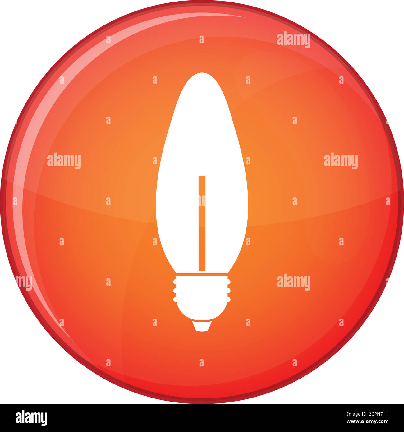 Lamp oval shape icon, flat style Stock Vector Image & Art - Alamy