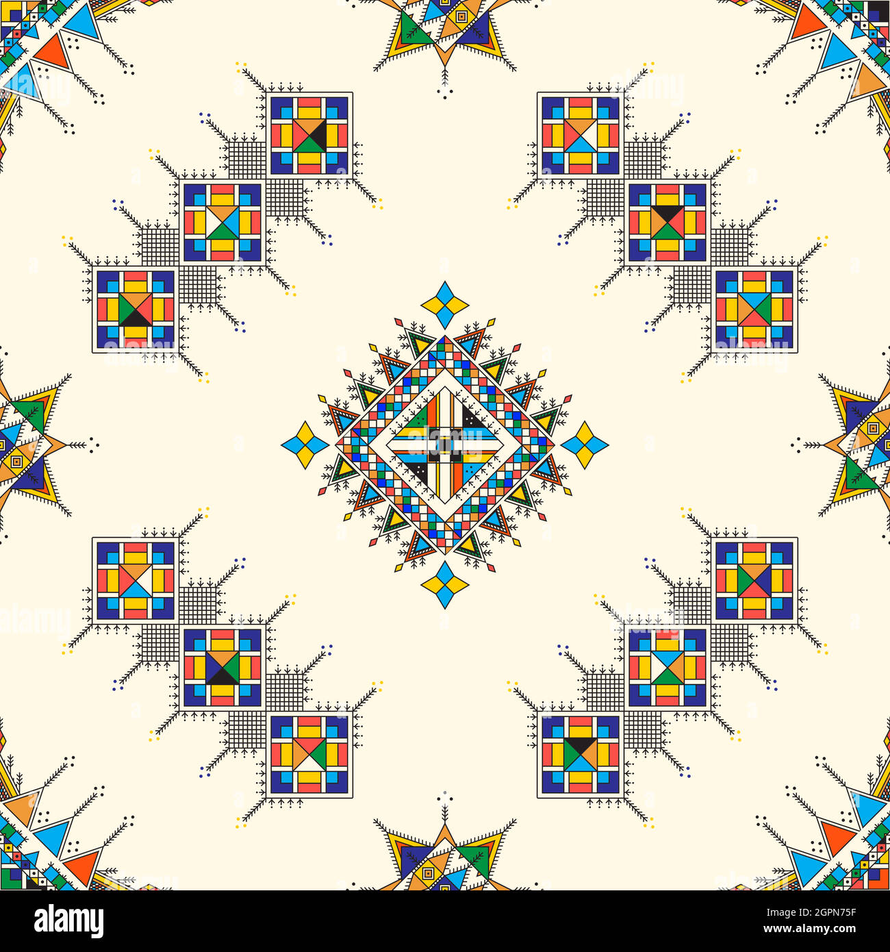 Al-Qatt Al-Asiri pattern 32 Stock Vector Image & Art - Alamy