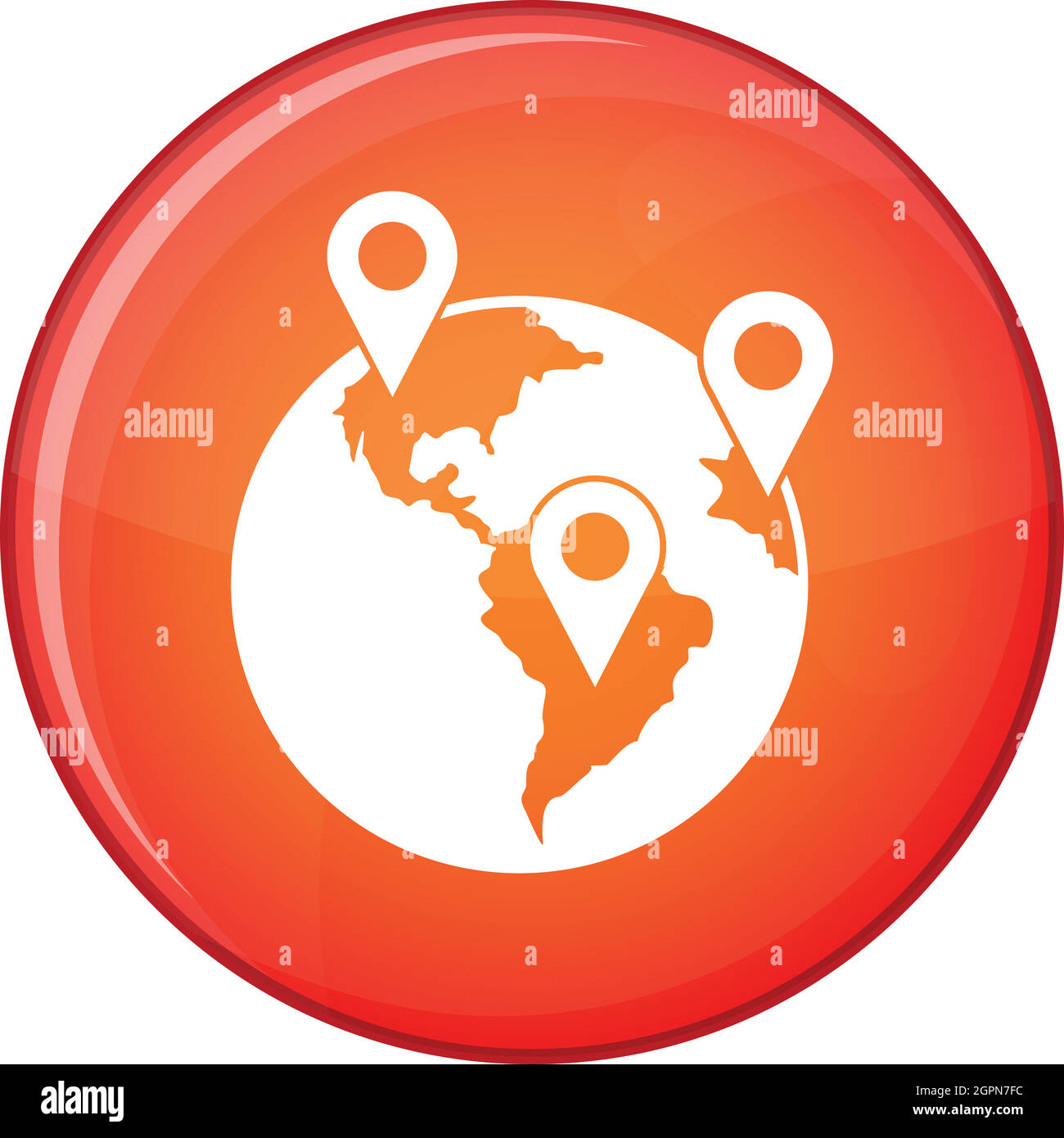 Flat globe map earth hi-res stock photography and images - Alamy