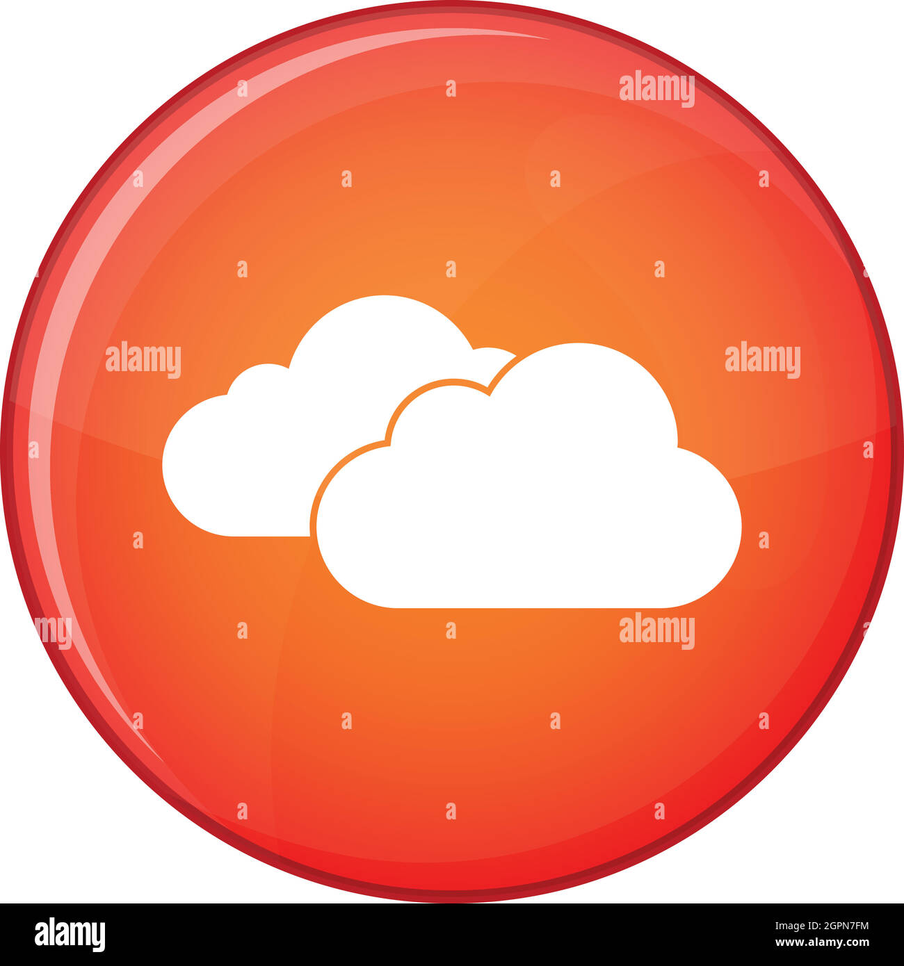 Clouds icon, flat style Stock Vector Image & Art - Alamy