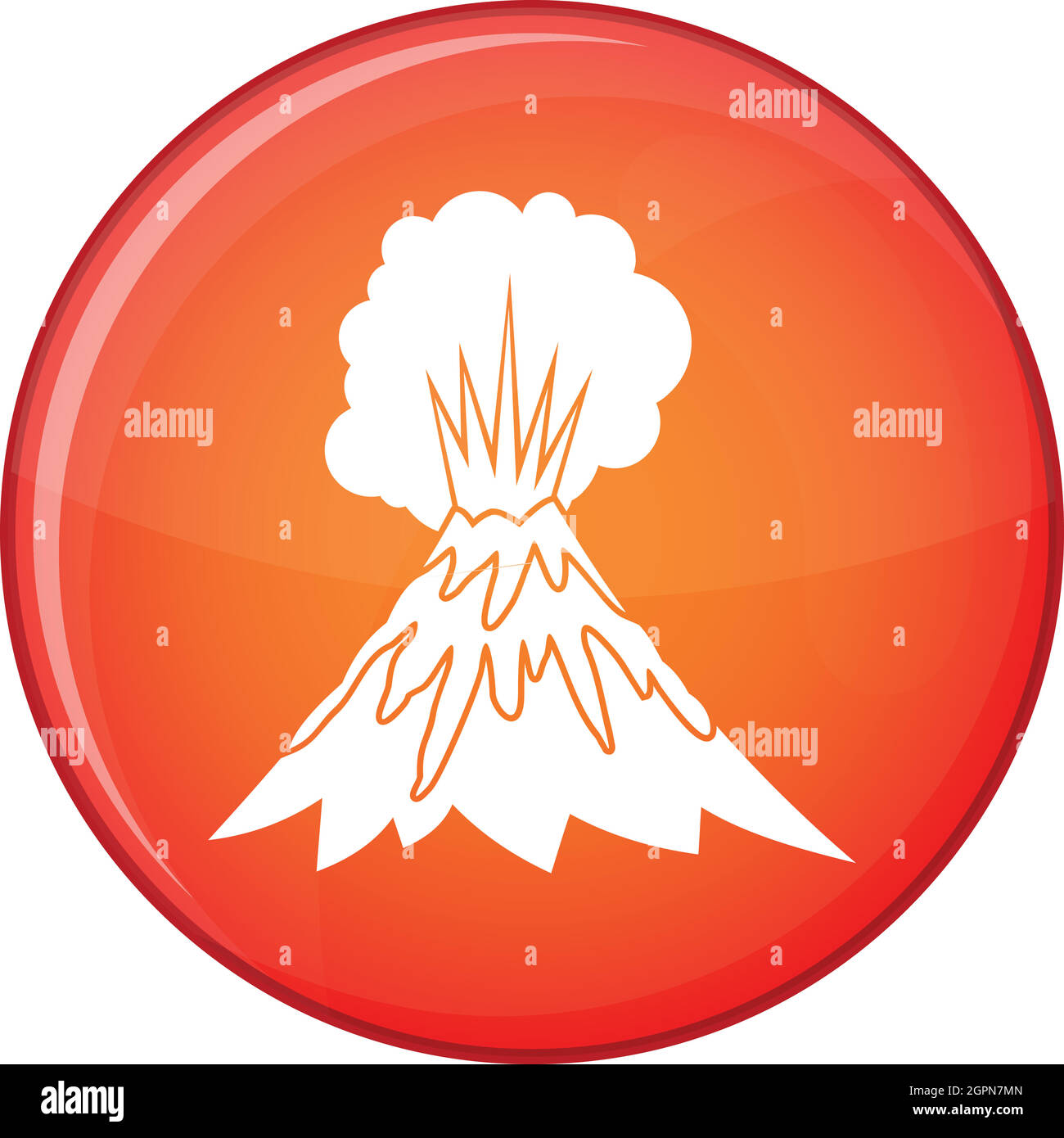 Volcano erupting icon, flat style Stock Vector Image & Art - Alamy
