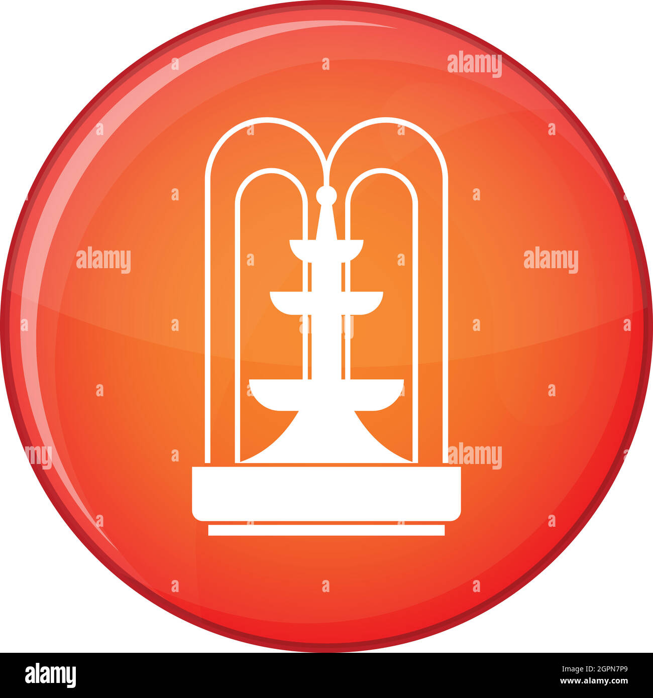 Fountain icon, flat style Stock Vector Image & Art - Alamy