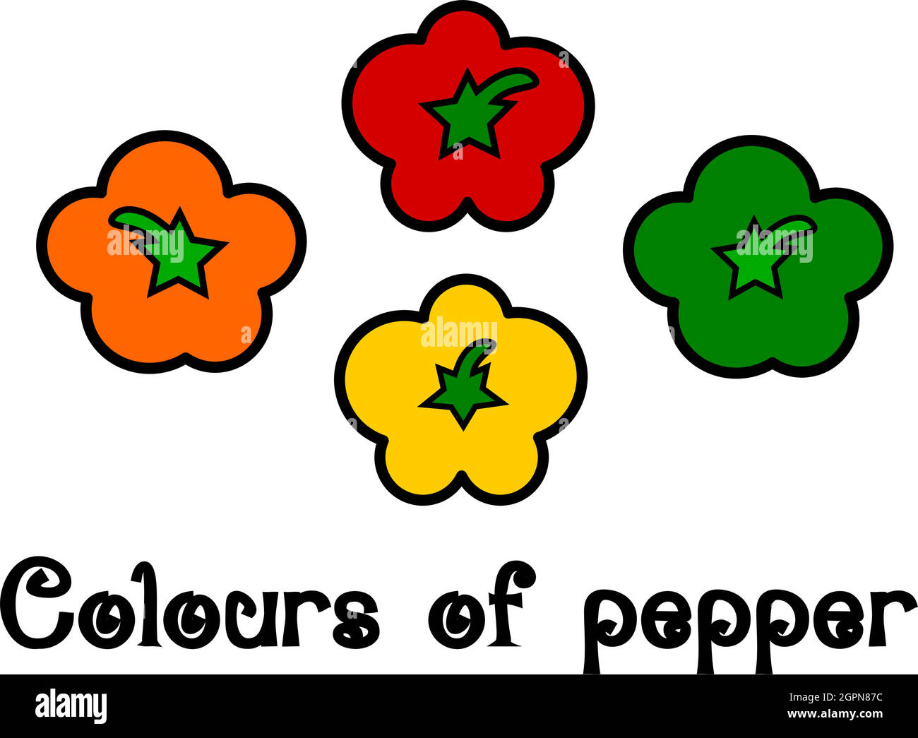 Yellow green red colors Stock Vector Images - Alamy