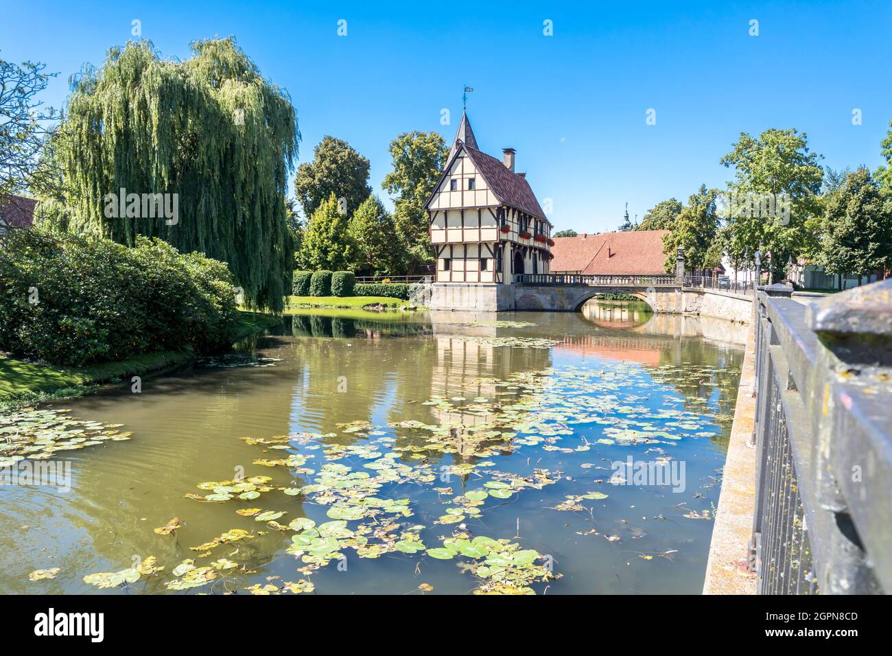 STEINFURT / GERMANY - JUNE 23 2017 : The Medieval gatehouse and bridge ...