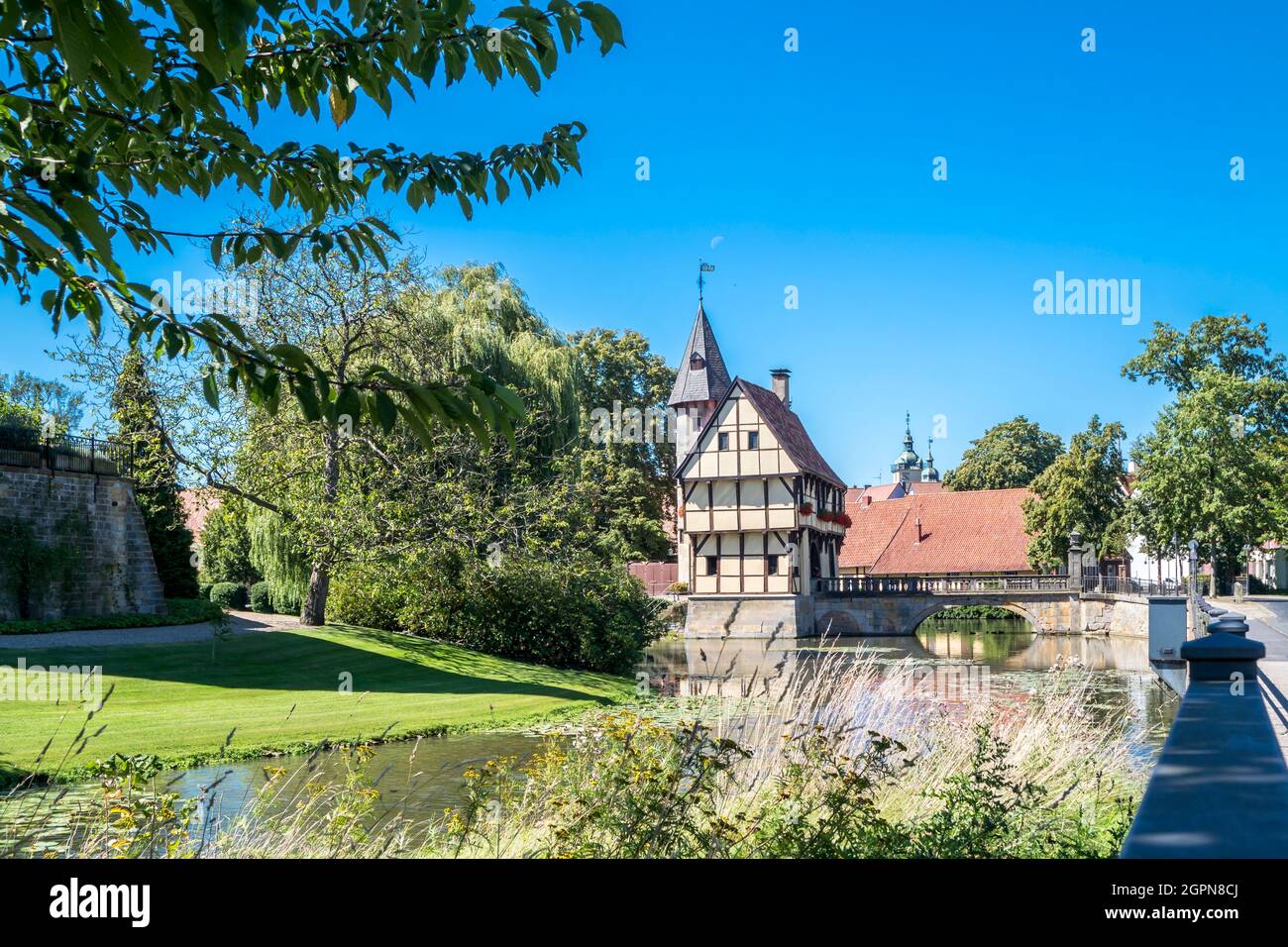 STEINFURT / GERMANY - JUNE 23 2017 : The Medieval gatehouse and bridge ...