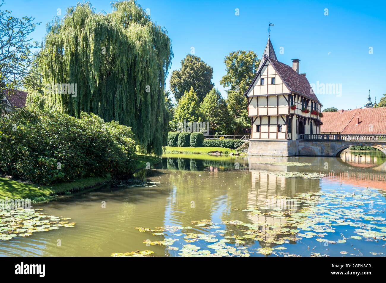 STEINFURT / GERMANY - JUNE 23 2017 : The Medieval gatehouse and bridge ...