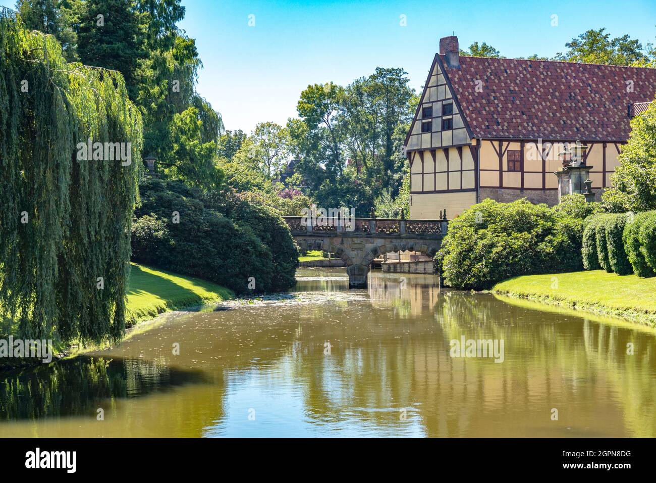 STEINFURT / GERMANY - JUNE 23 2017 : The Medieval gatehouse and bridge ...