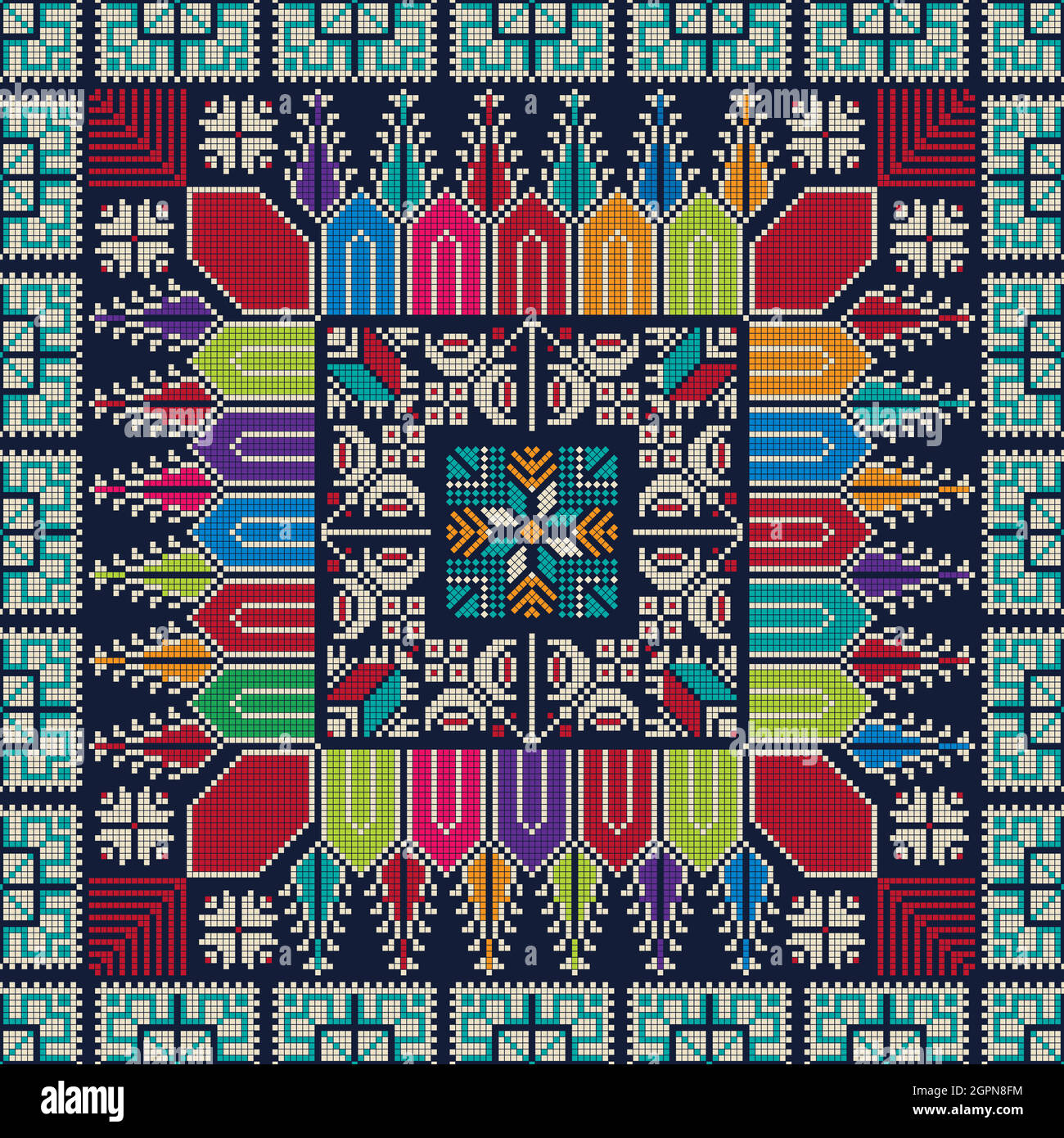 Palestinian embroidery pattern hi-res stock photography and images - Alamy